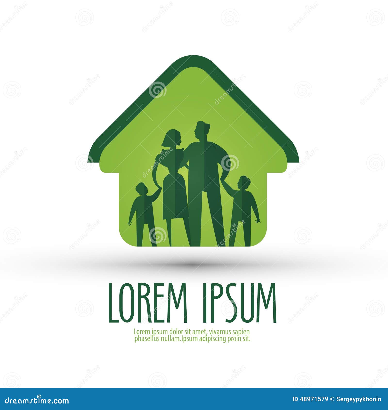 Family Vector Logo Design Template. House or Stock Vector ...