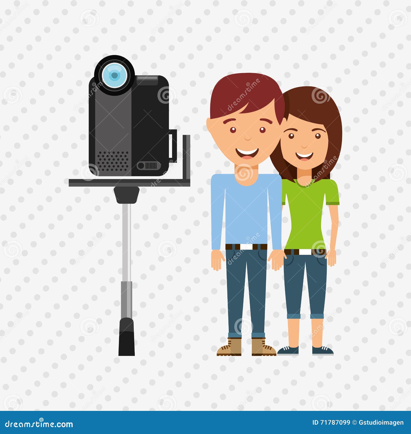 Family video camera design stock illustration. Illustration of smiling ...