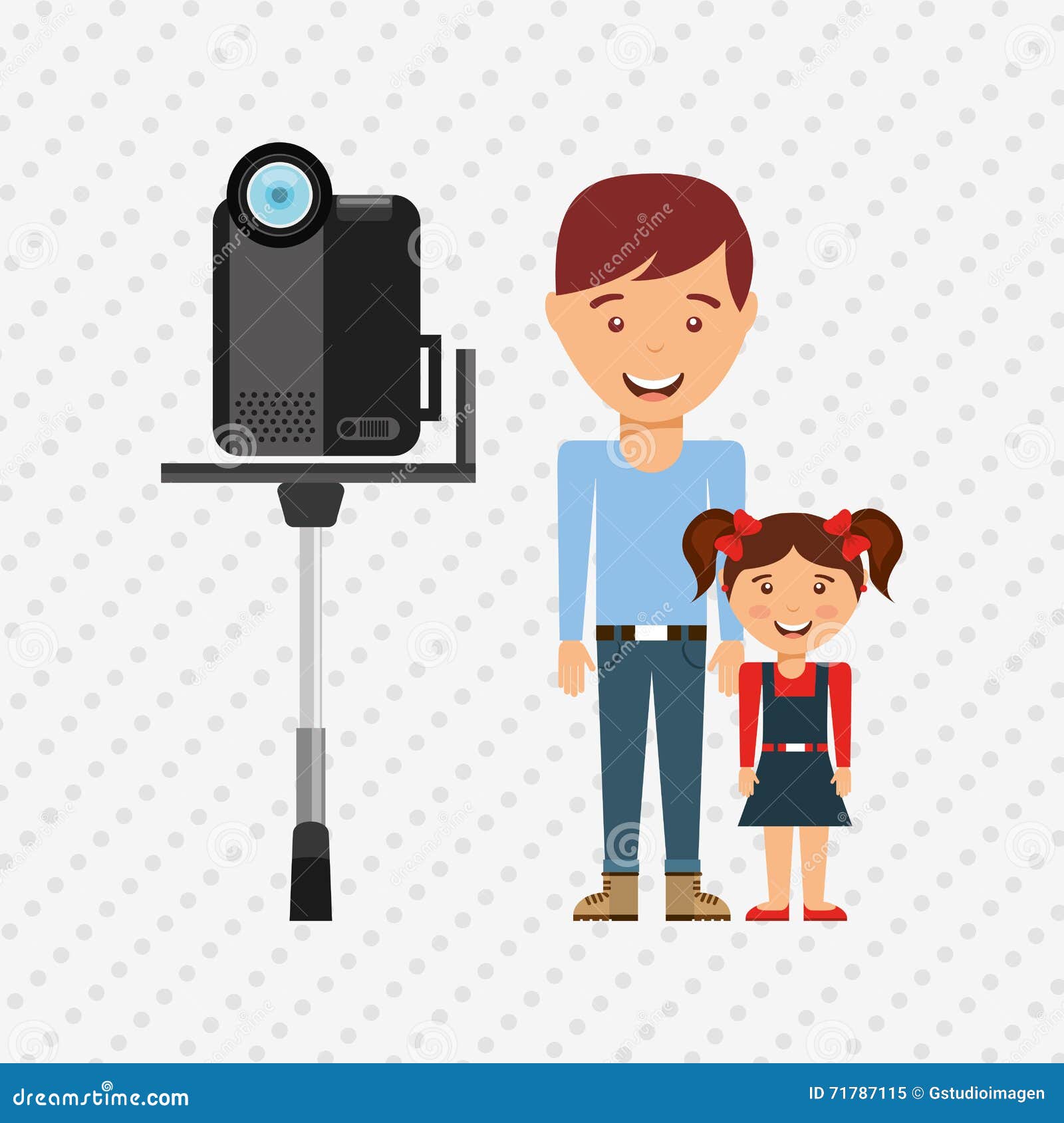 Family video camera design stock illustration. Illustration of cool ...