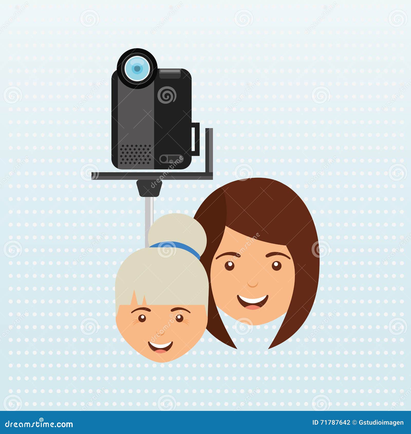 Family video camera design stock illustration. Illustration of woman ...