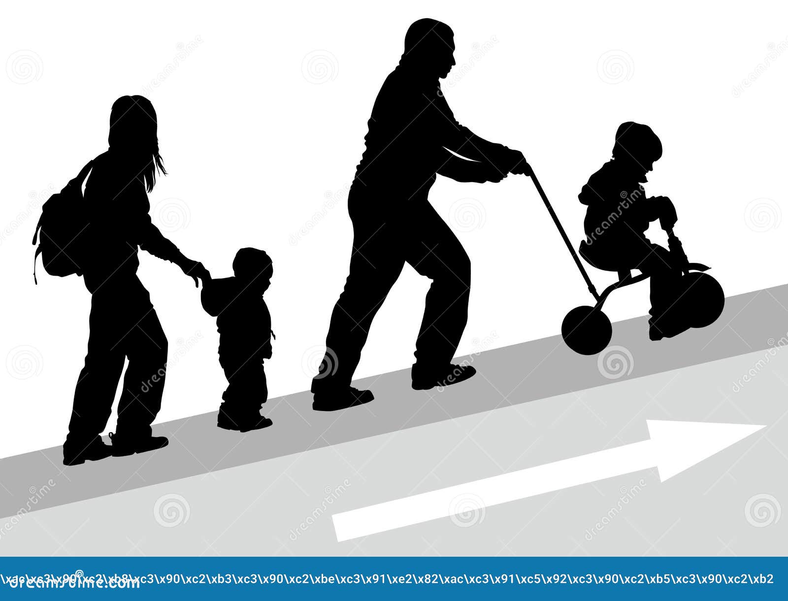 Family walk stock vector. Illustration of mother, group - 16062889