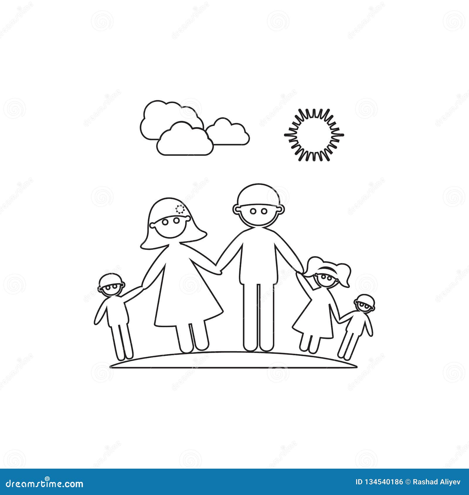 Family on a Walk Icon. Element of Family for Mobile Concept and Web ...