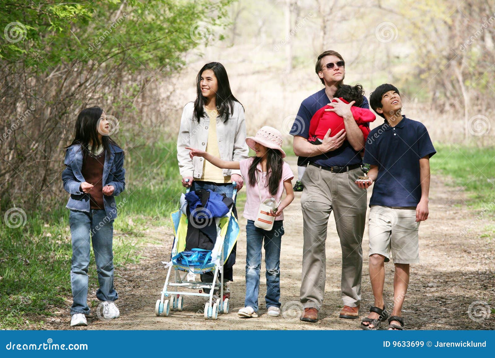 Family Walking Along Country Path Stock Image - Image of outdoors ...