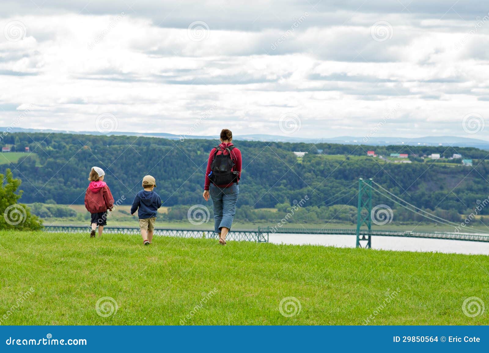 Family walking stock photo. Image of beautiful, green - 29850564