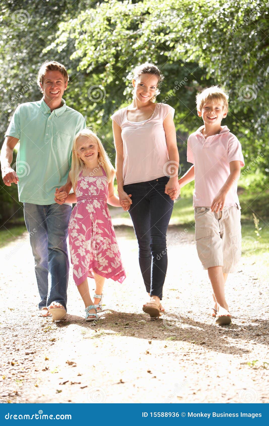 Family Walking in Countryside Together Stock Photo - Image of people ...