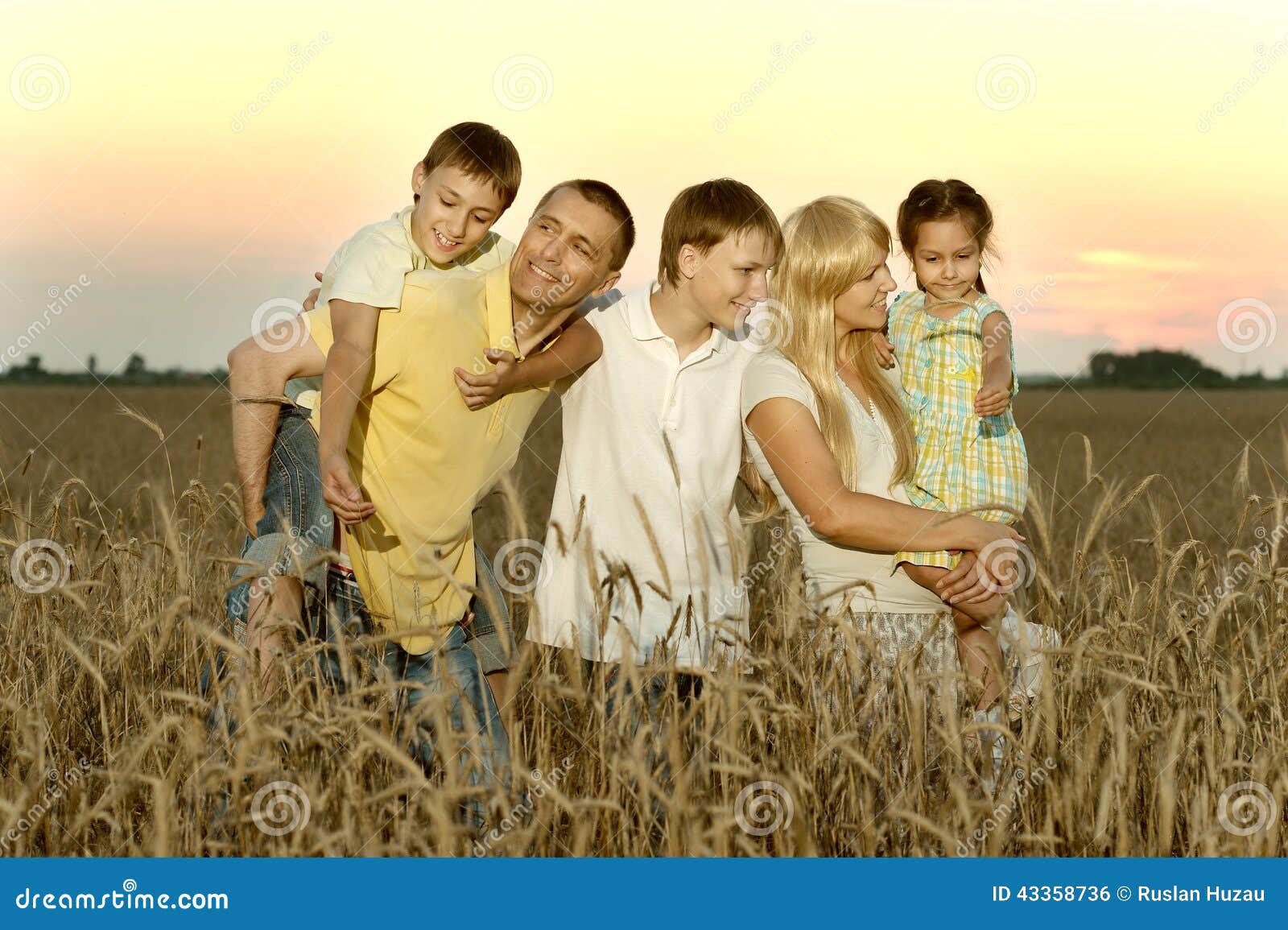 Family walking in field stock photo. Image of outdoors - 43358736
