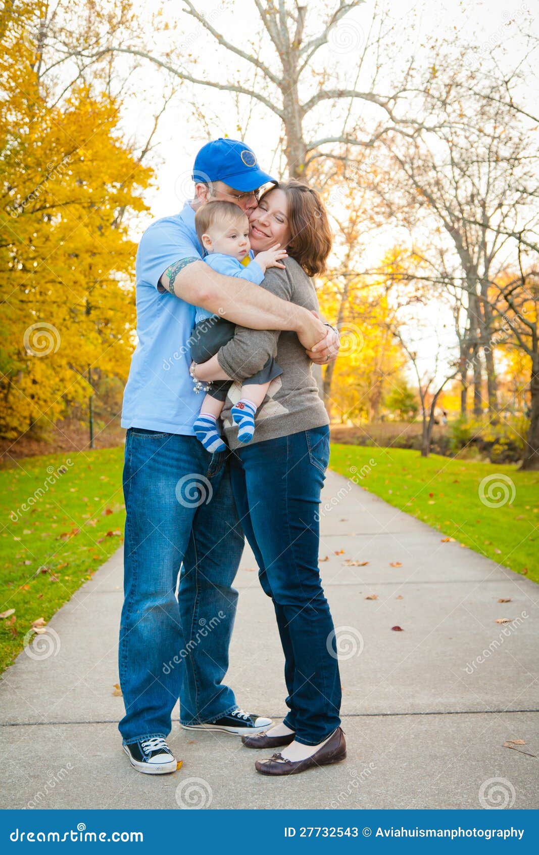 Family Walking Outside in the Fall Stock Image - Image of couple, adult ...