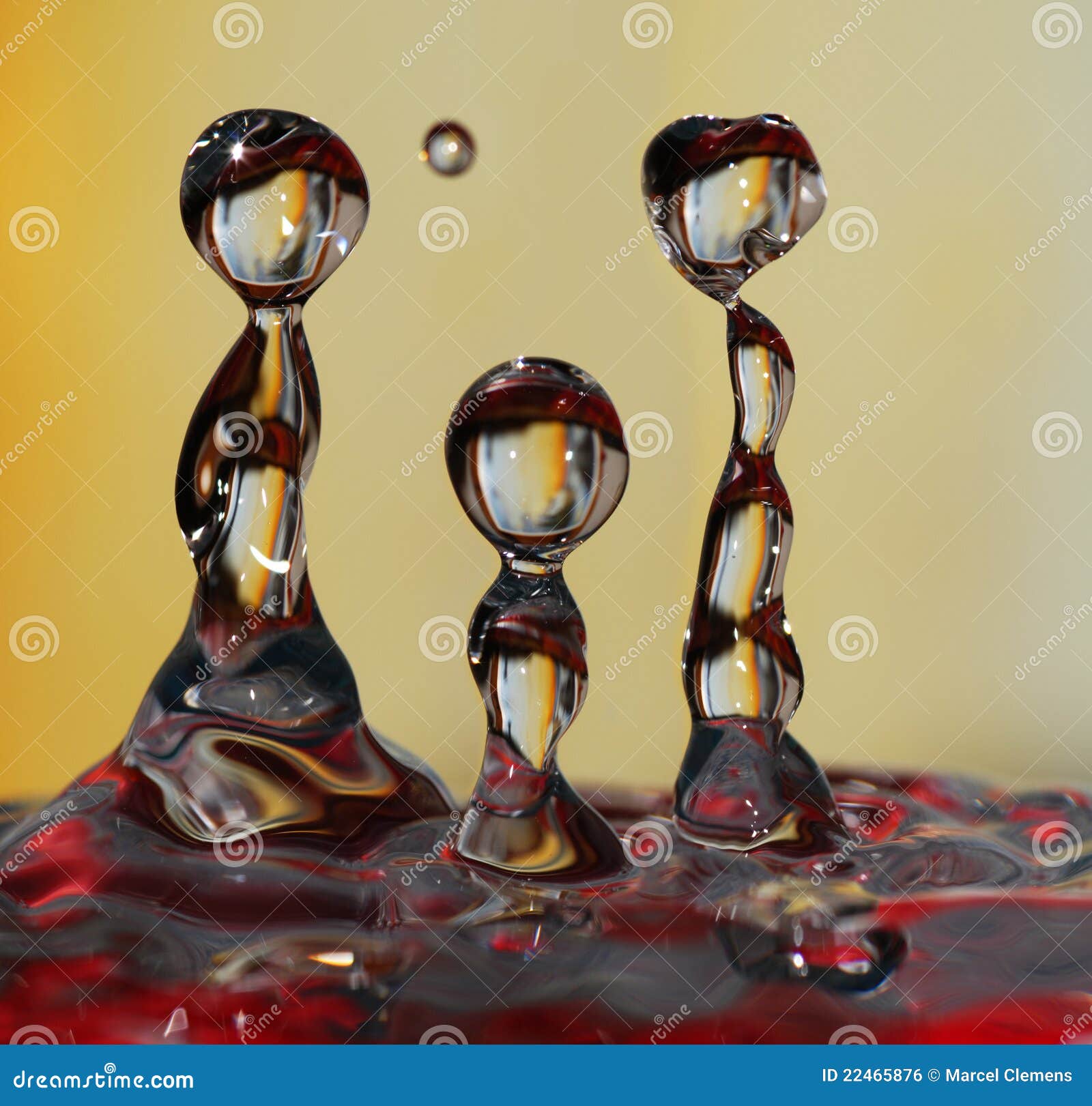A Family of Water Drop People Stock Photo - Image of experiment, shiny ...