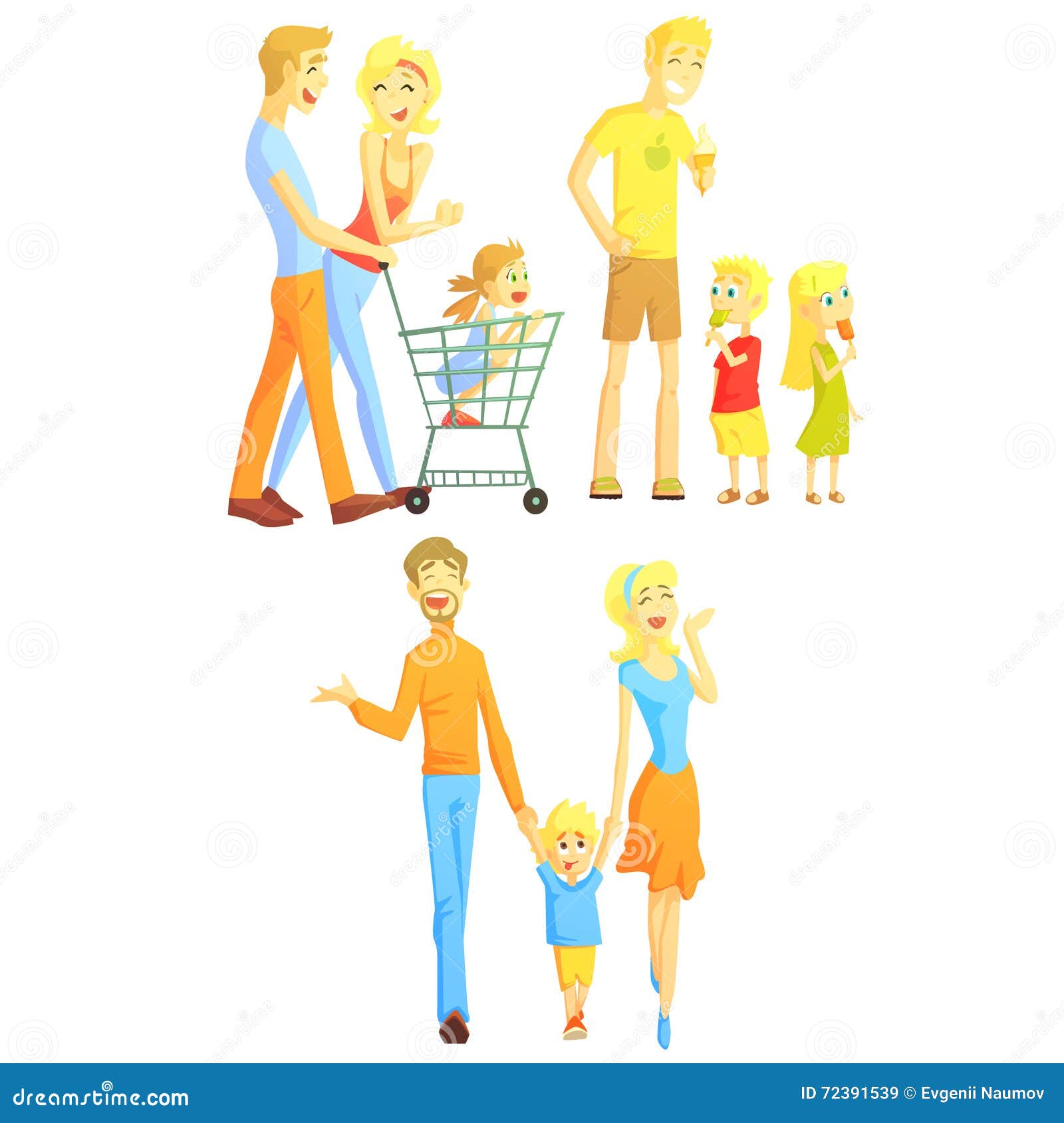 Family Weekend Illustration Stock Vector - Illustration of cone ...