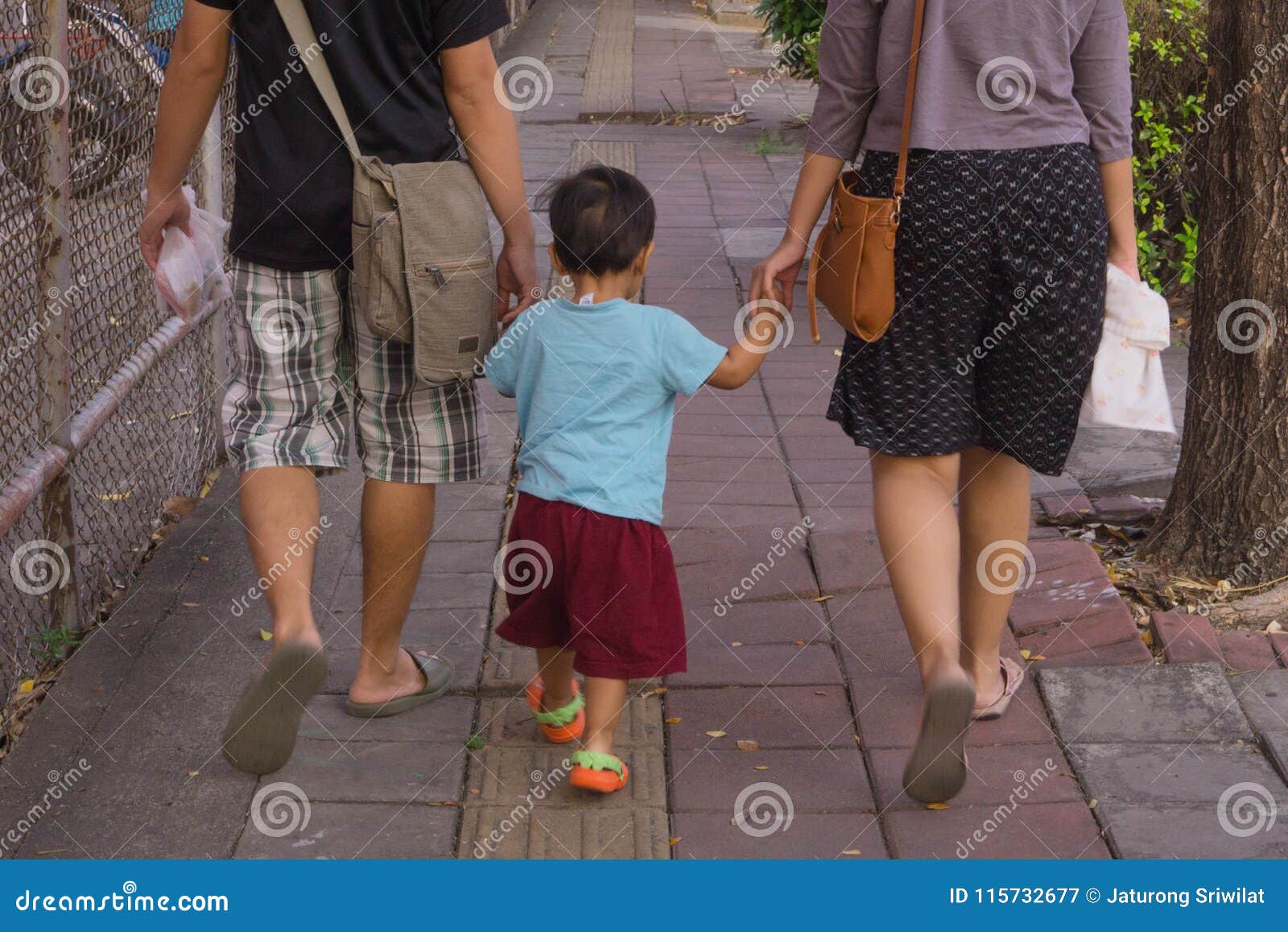 The Family Went To Shake Hands. Editorial Photography - Image of kids ...