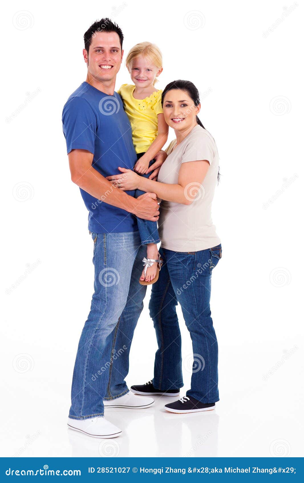 Family on white stock image. Image of isolated, daughter - 28521027