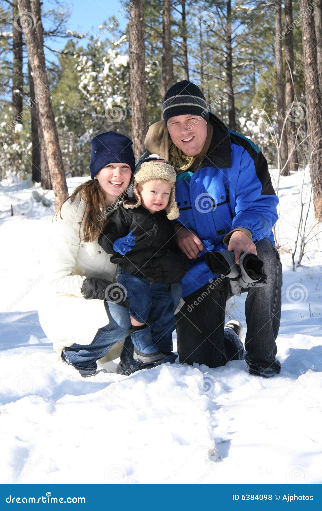 Family on a Winter Holiday stock photo. Image of united - 6384098