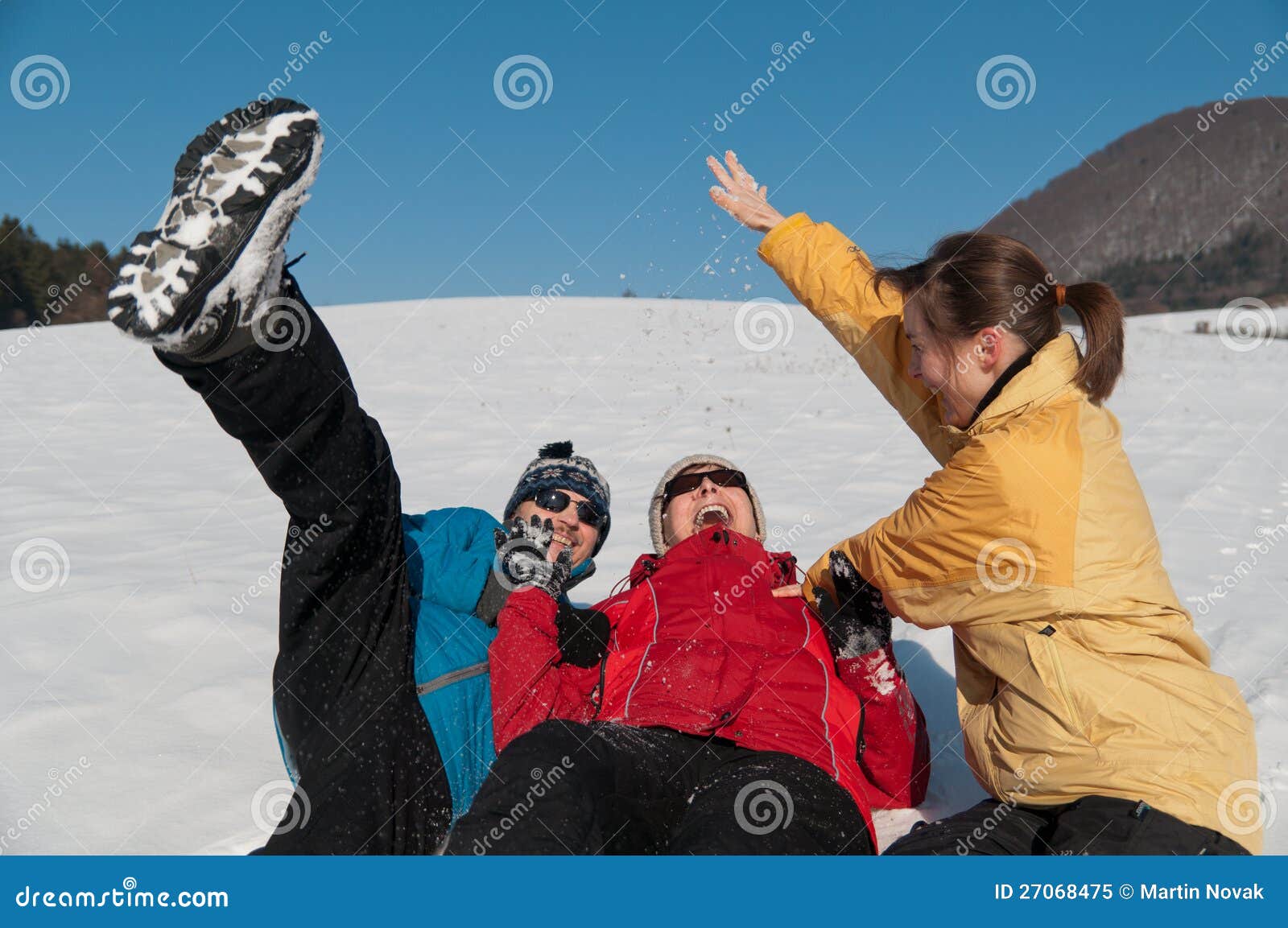 Family in Winter Together - Portrait Stock Image - Image of caucasian ...