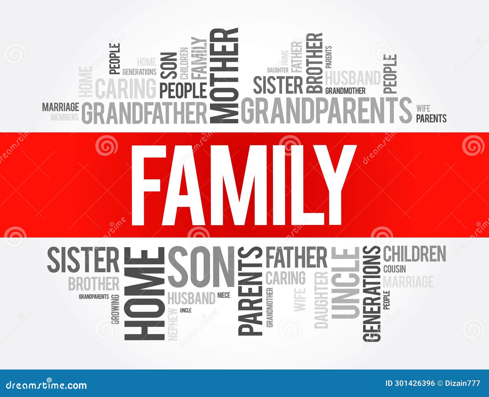 Family Word Cloud Collage, Social Concept Background Stock Illustration ...