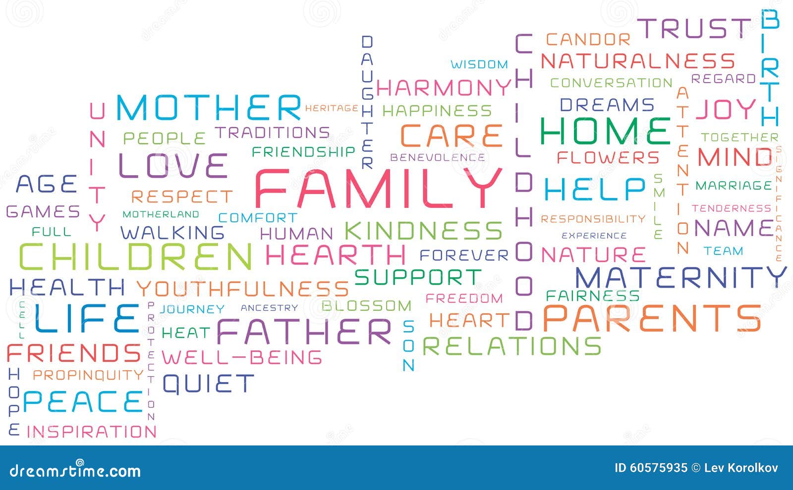 Family Words Stock Photo - Image: 60575935