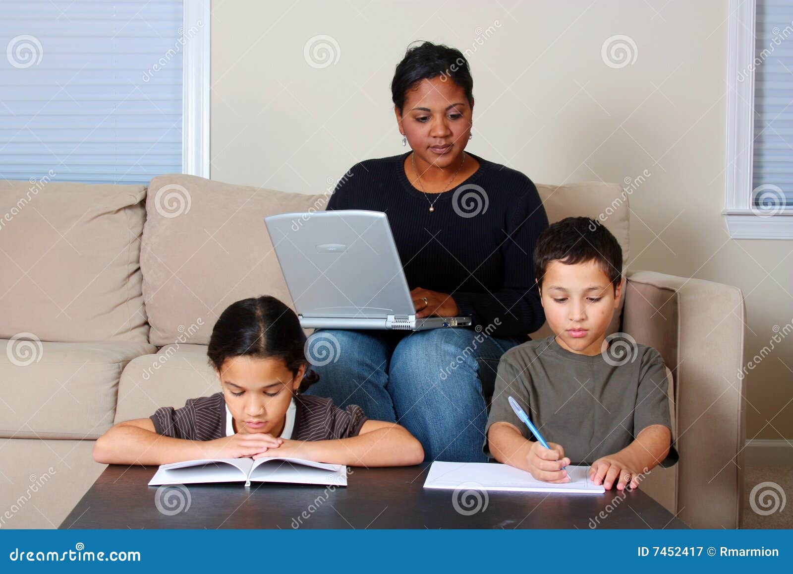 Family Working stock image. Image of beautiful, minority - 7452417