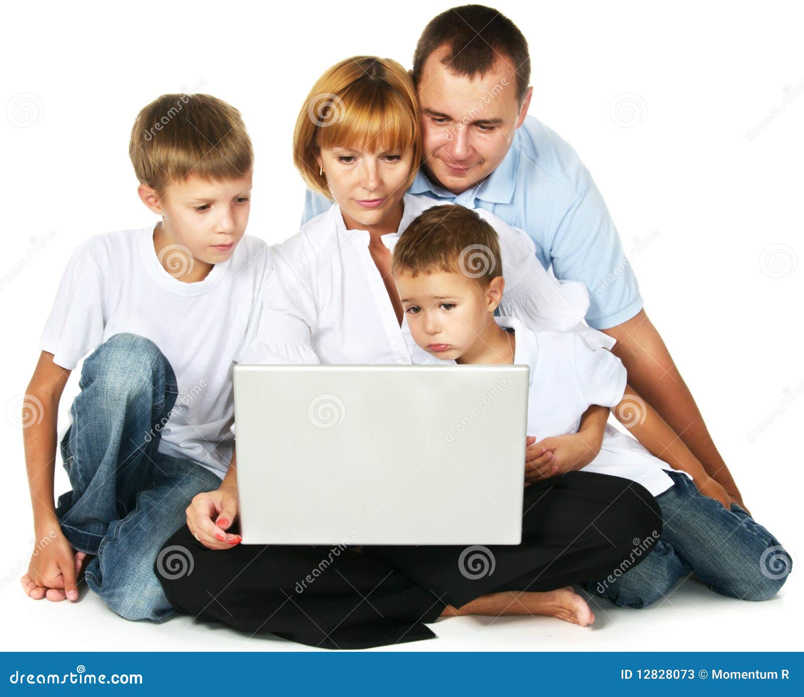 Familys computer stock image. Image of male, child, cheerful - 12828073