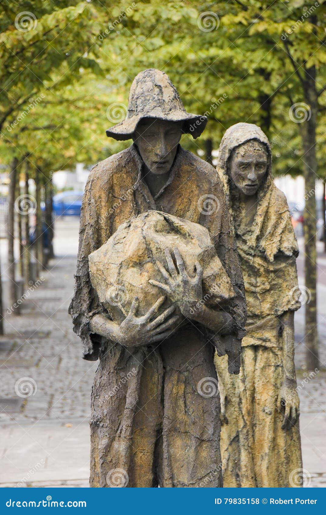 The Famine Memorial in Dublin Editorial Stock Photo - Image of potato ...