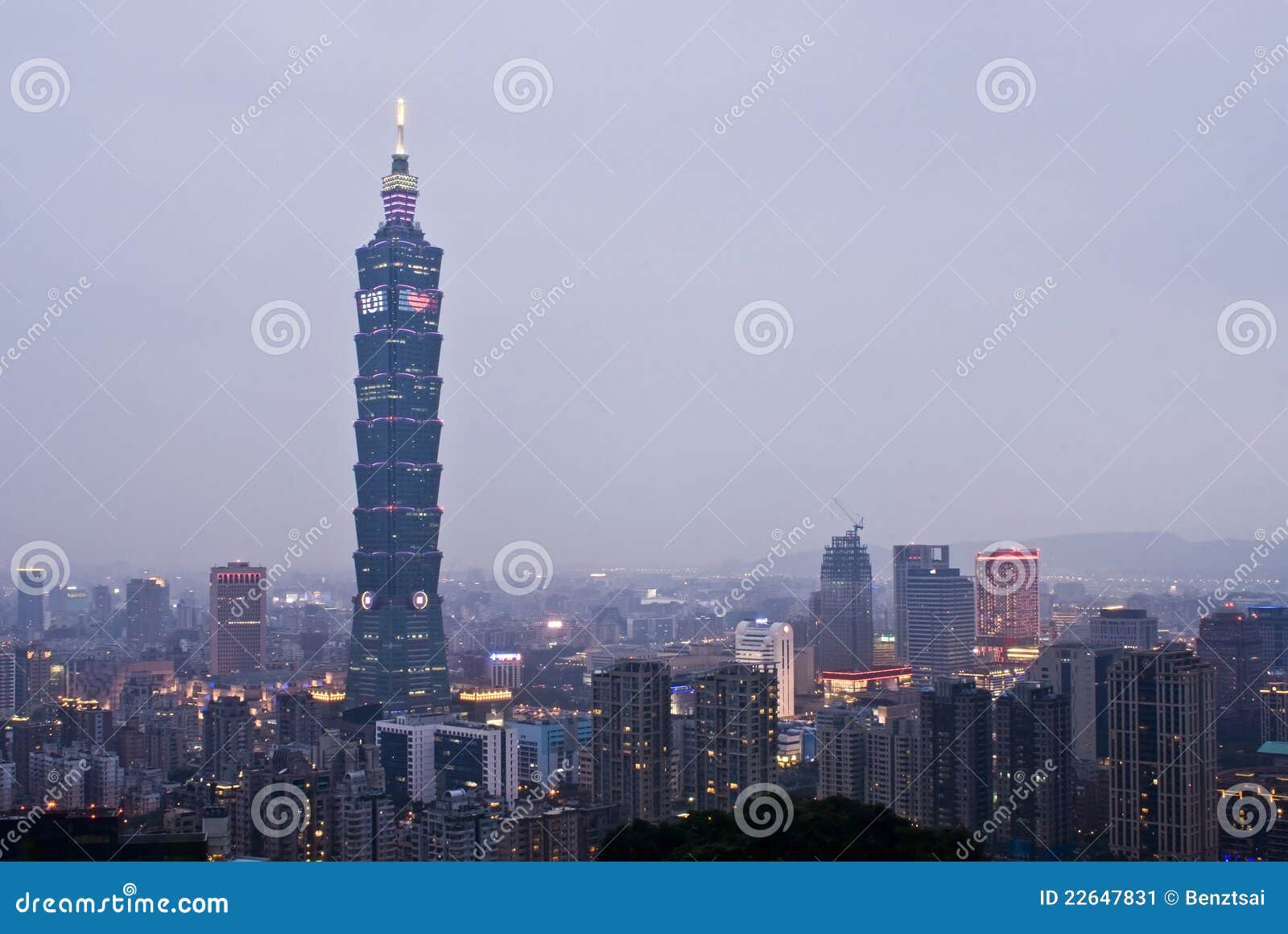 Famous 101 Skyscraper and Buildings in Taipei Stock Image - Image of ...
