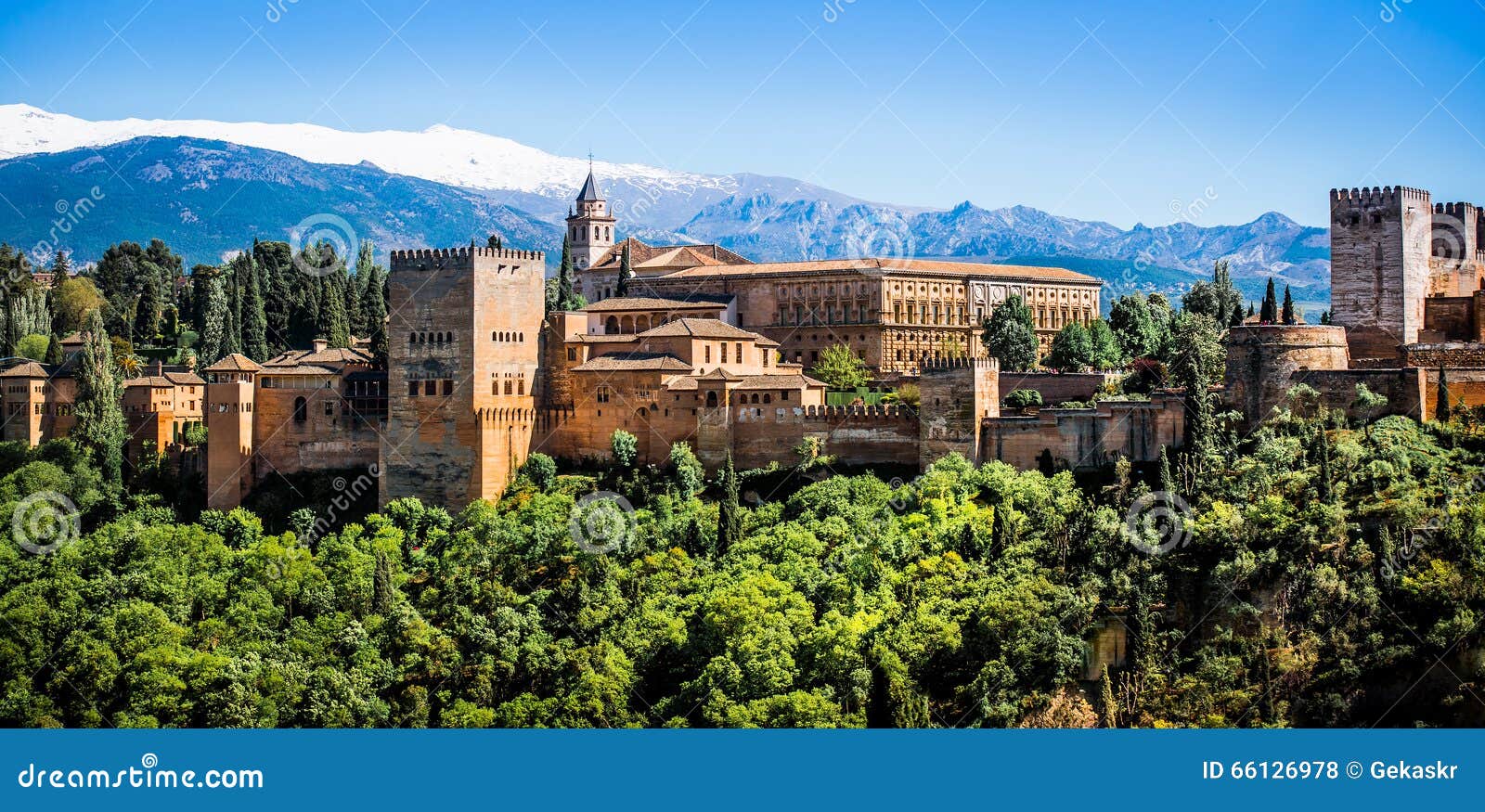Famous Alhambra in Granada stock photo. Image of travel - 66126978