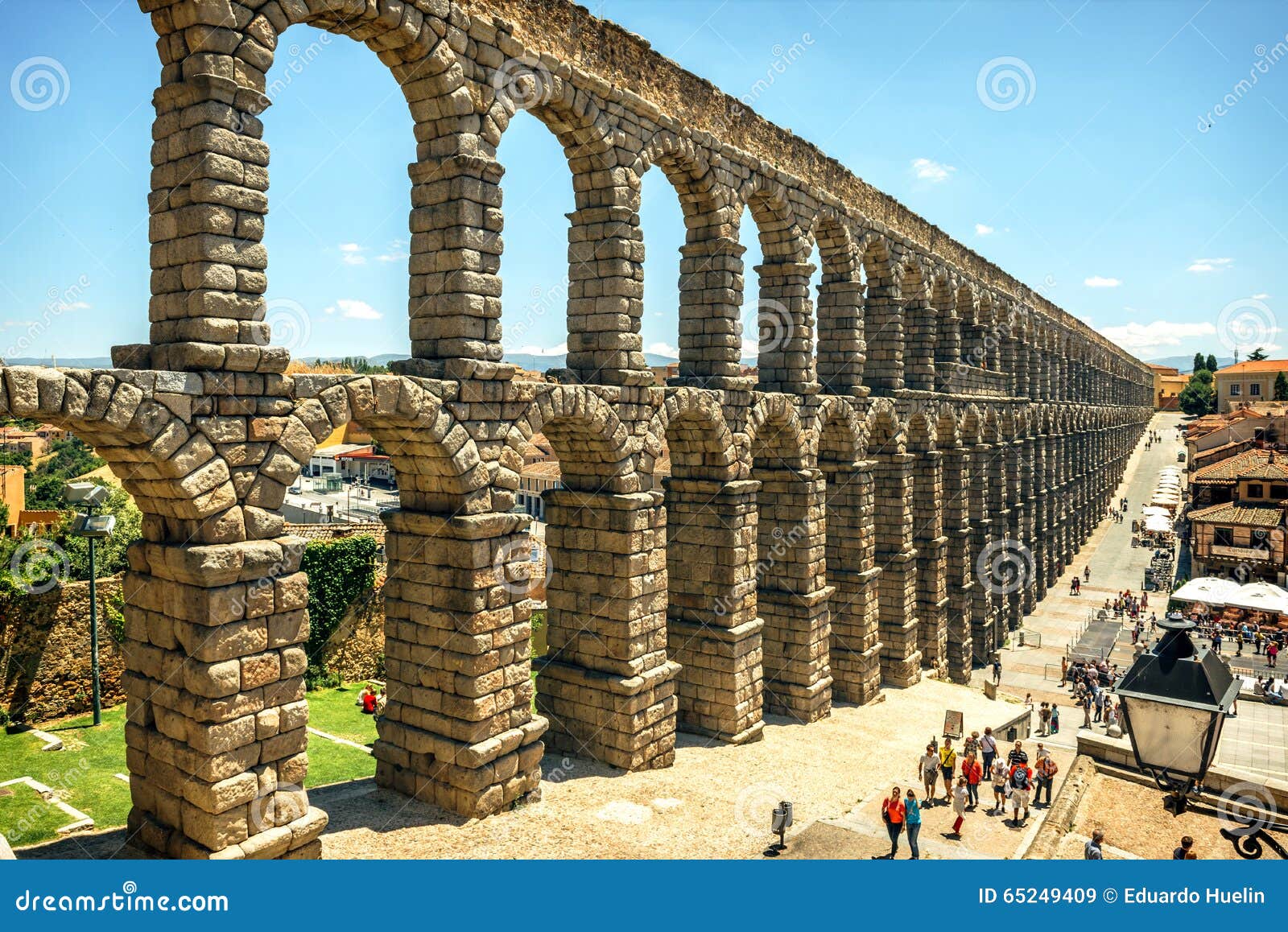 The Famous Ancient Aqueduct in Segovia, Spain Stock Image - Image of ...