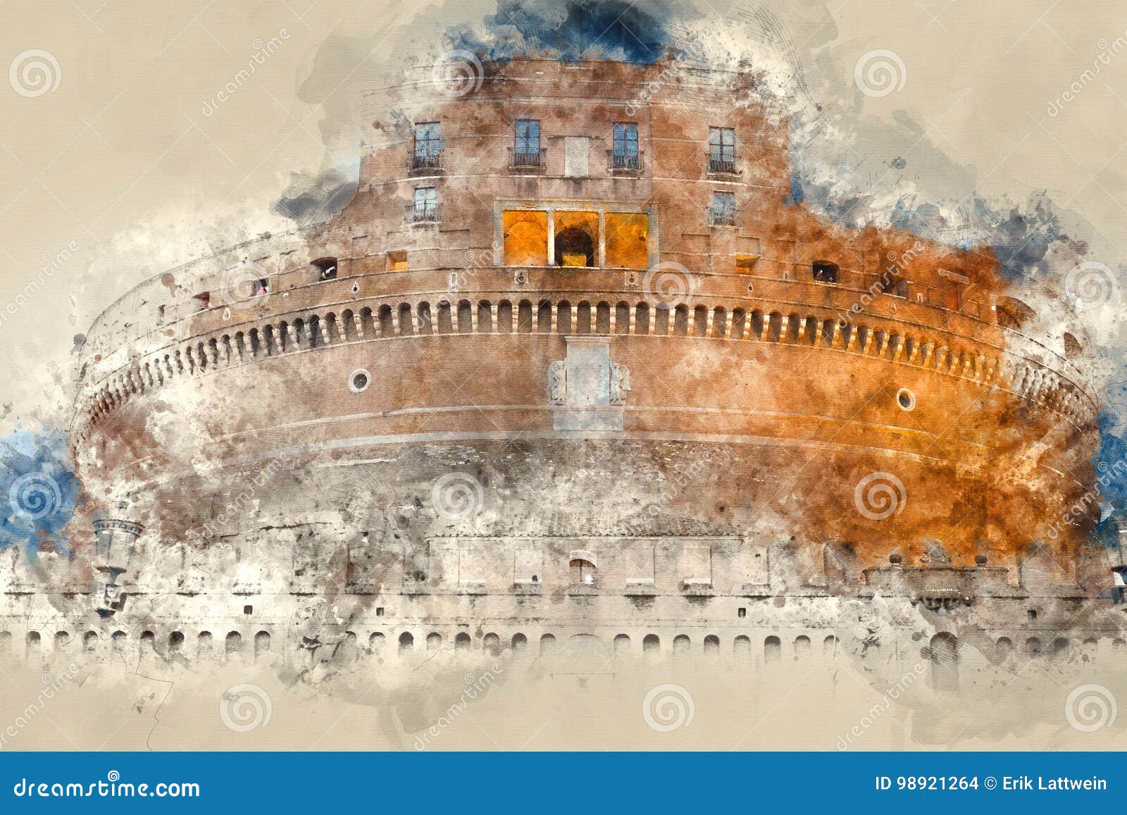 The Famous Angels Castle in Rome - Castel Sant Angelo Stock ...