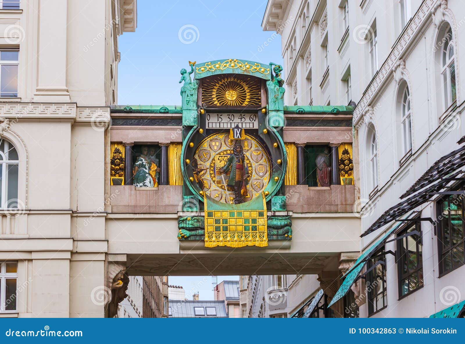 Ankeruhr Clock in Hoher Markt - Vienna Austria Stock Image - Image of ...