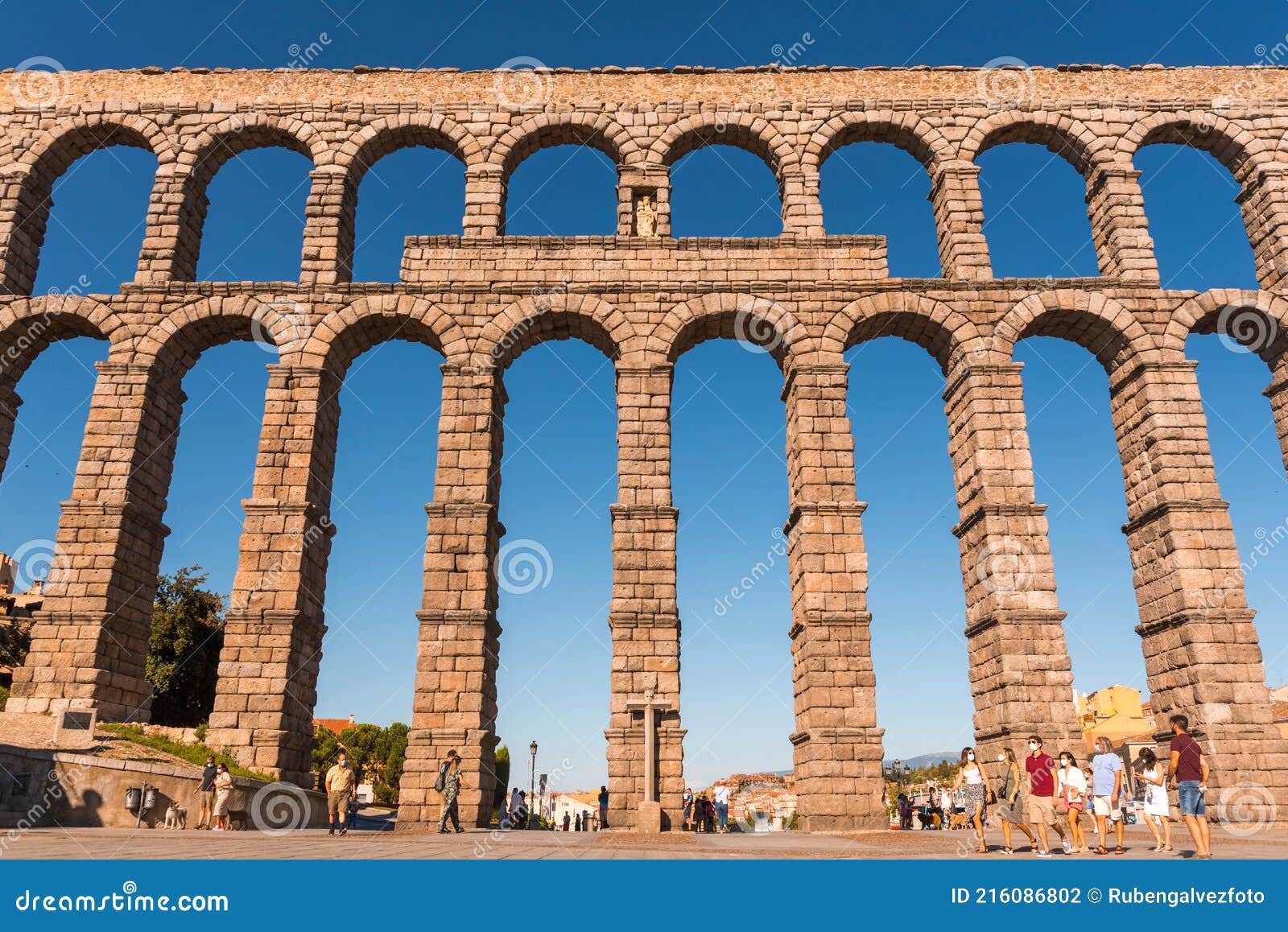 Famous Aqueduct of Segovia in Spain Editorial Photography - Image of ...