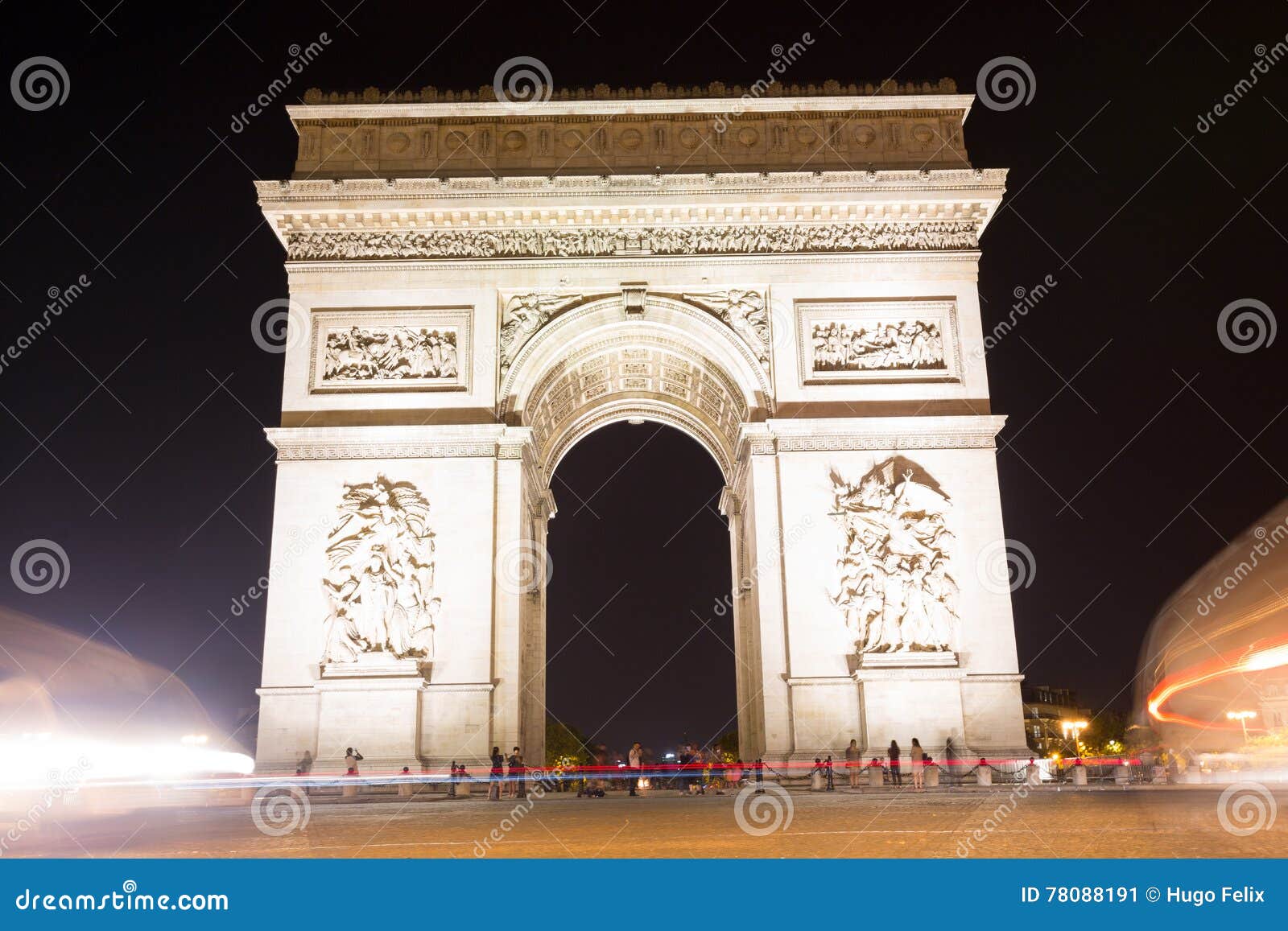 Famous Arc De Triomphe in Paris, France Stock Image - Image of ...