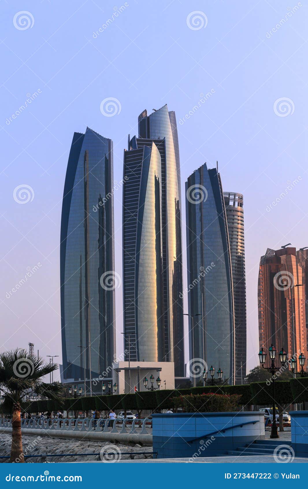 He Famous Architectonic Modern Etihad Towers in Abu Dhabi Editorial ...