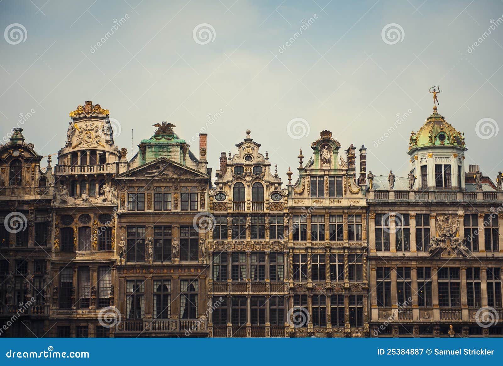Famous Architecture in Brussels, Belgium Stock Image - Image of facade ...