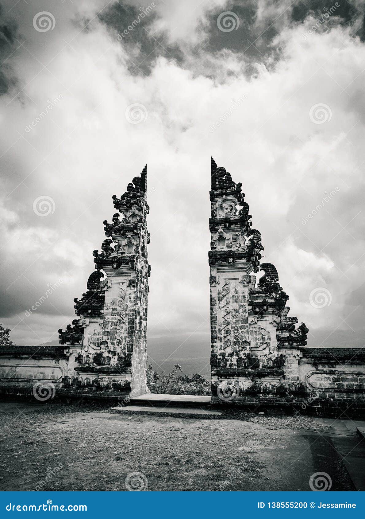 Famous Bali Gates at Lempuyang Temple Stock Photo - Image of background ...