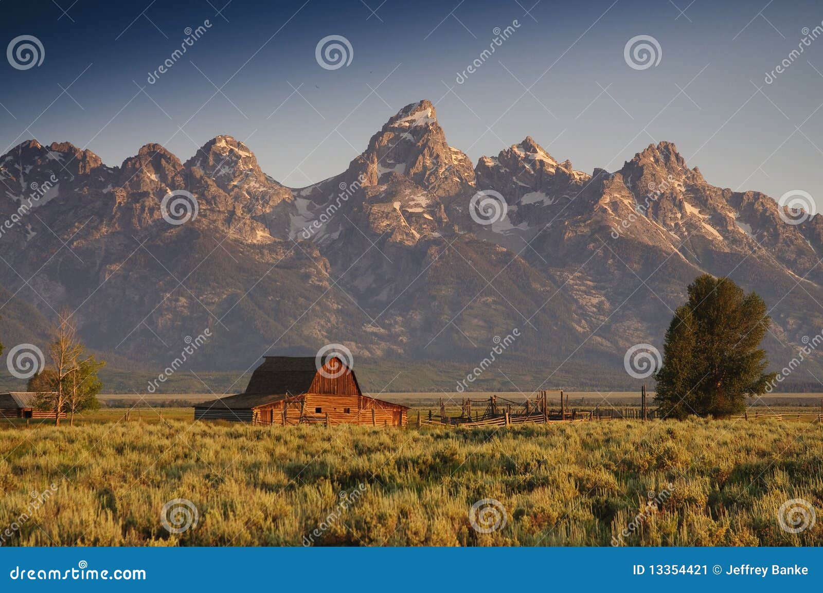 Famous barn on Mormon row stock image. Image of alpine - 13354421