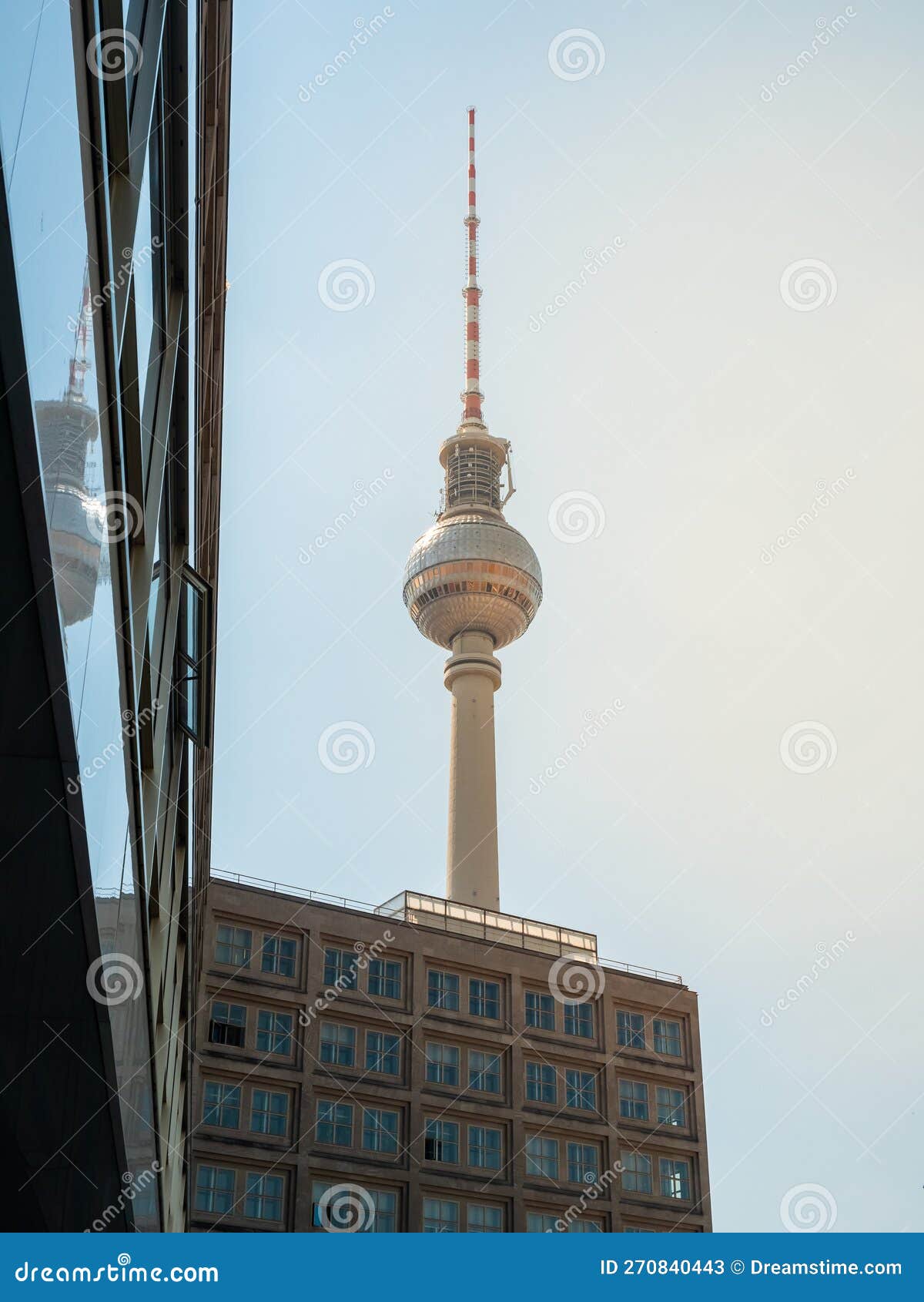 Famous Berlin Television Tower, Observation Tower with Office Building ...