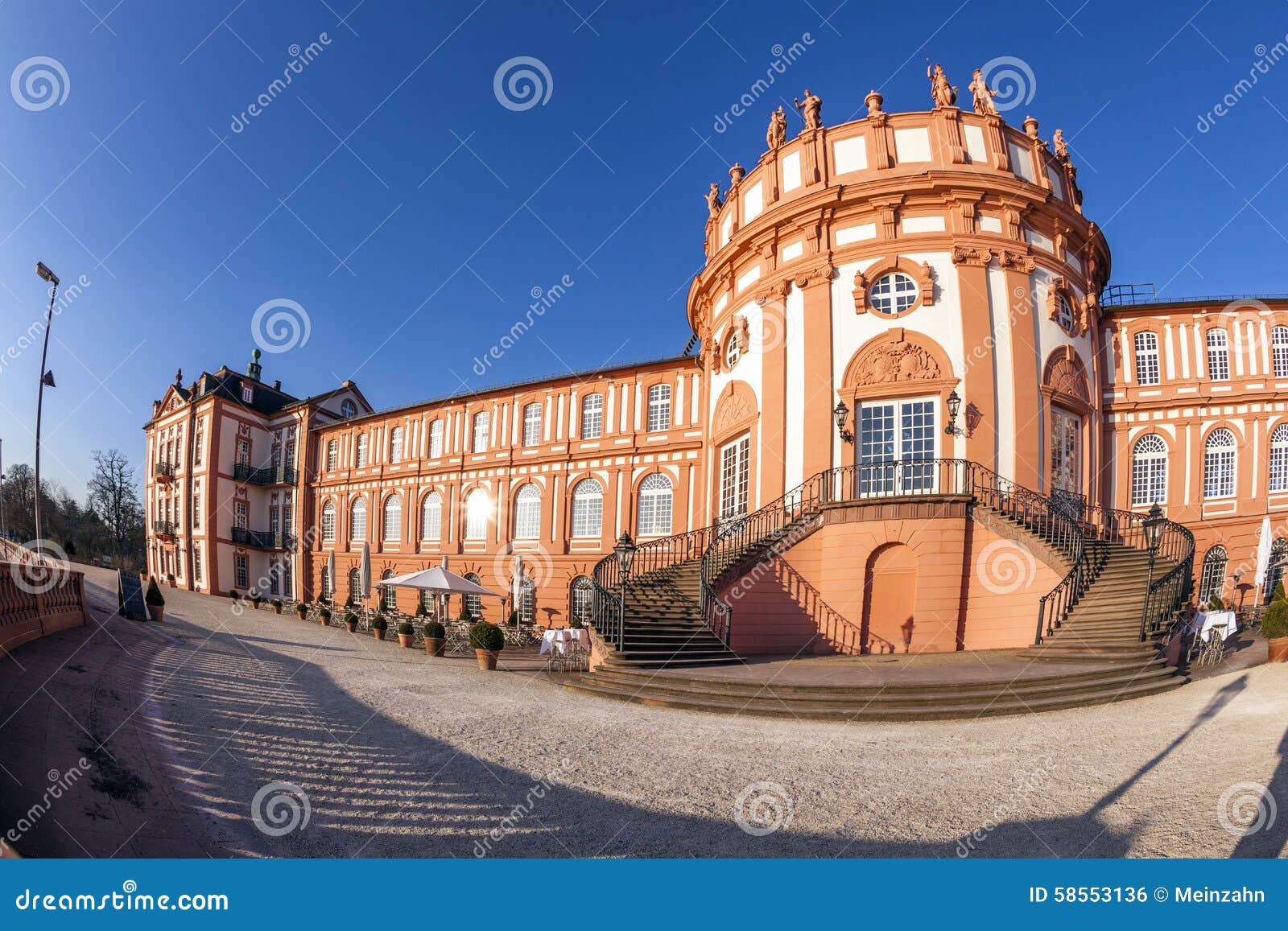 Famous Biebrich Castle stock photo. Image of magnificent - 58553136