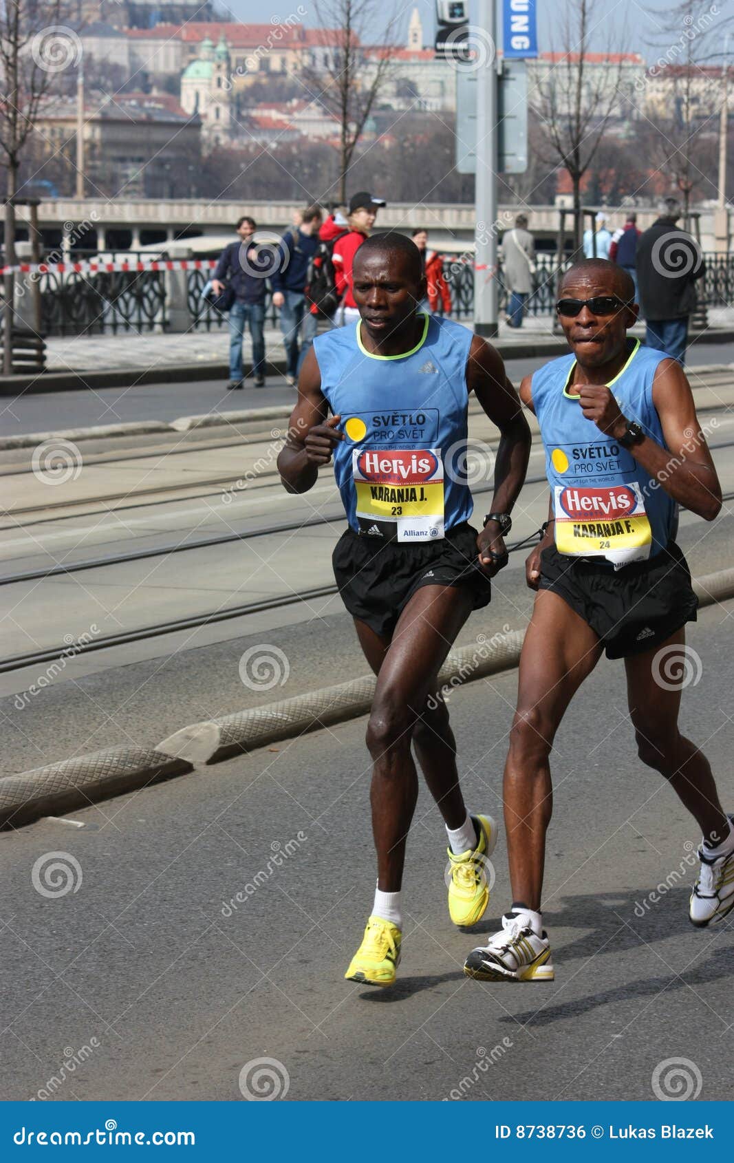 Famous Blind Runner Francis Thuo Karanja in Prague Editorial Photo ...