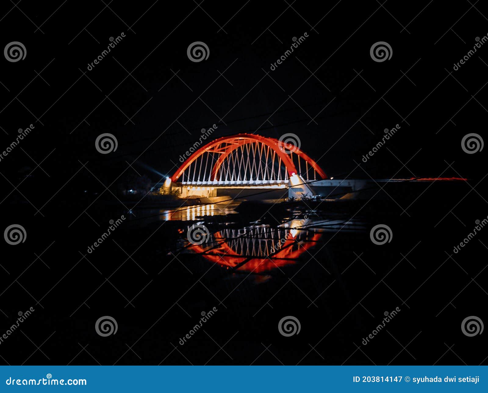 The Famous Bridge in Central Java Stock Image - Image of lighting ...