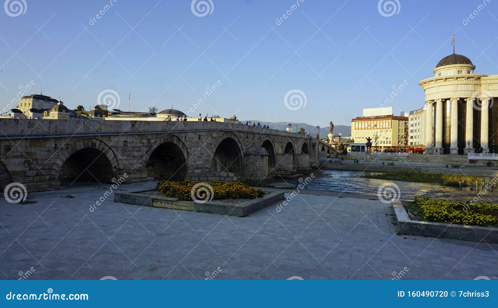 Bridge in Macedonian Capitol Skopje Editorial Image - Image of vacation ...