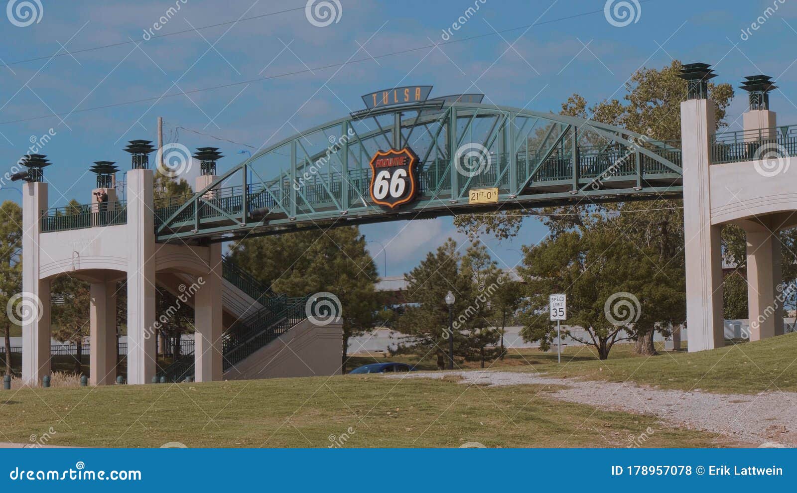 Famous Bridge Over Route 66 in Tulsa - TULSA-OKLAHOMA, OCTOBER 21, 2017 ...