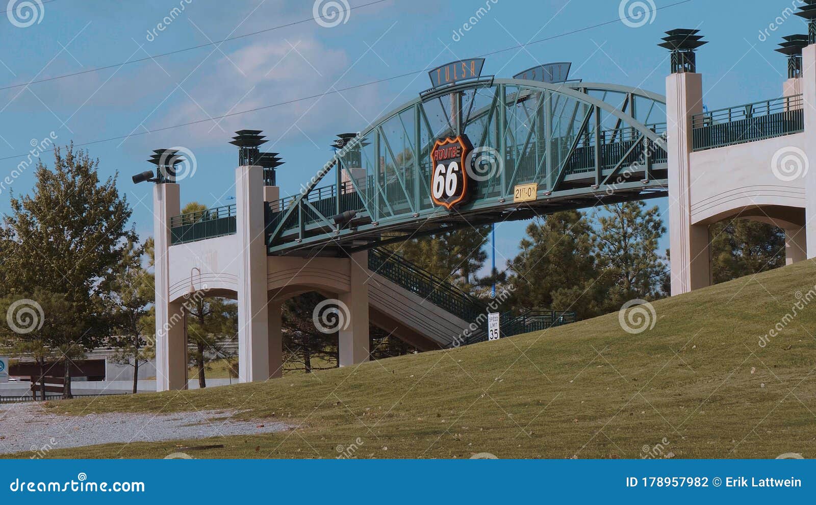 Famous Bridge Over Route 66 in Tulsa - TULSA-OKLAHOMA, OCTOBER 21, 2017 ...