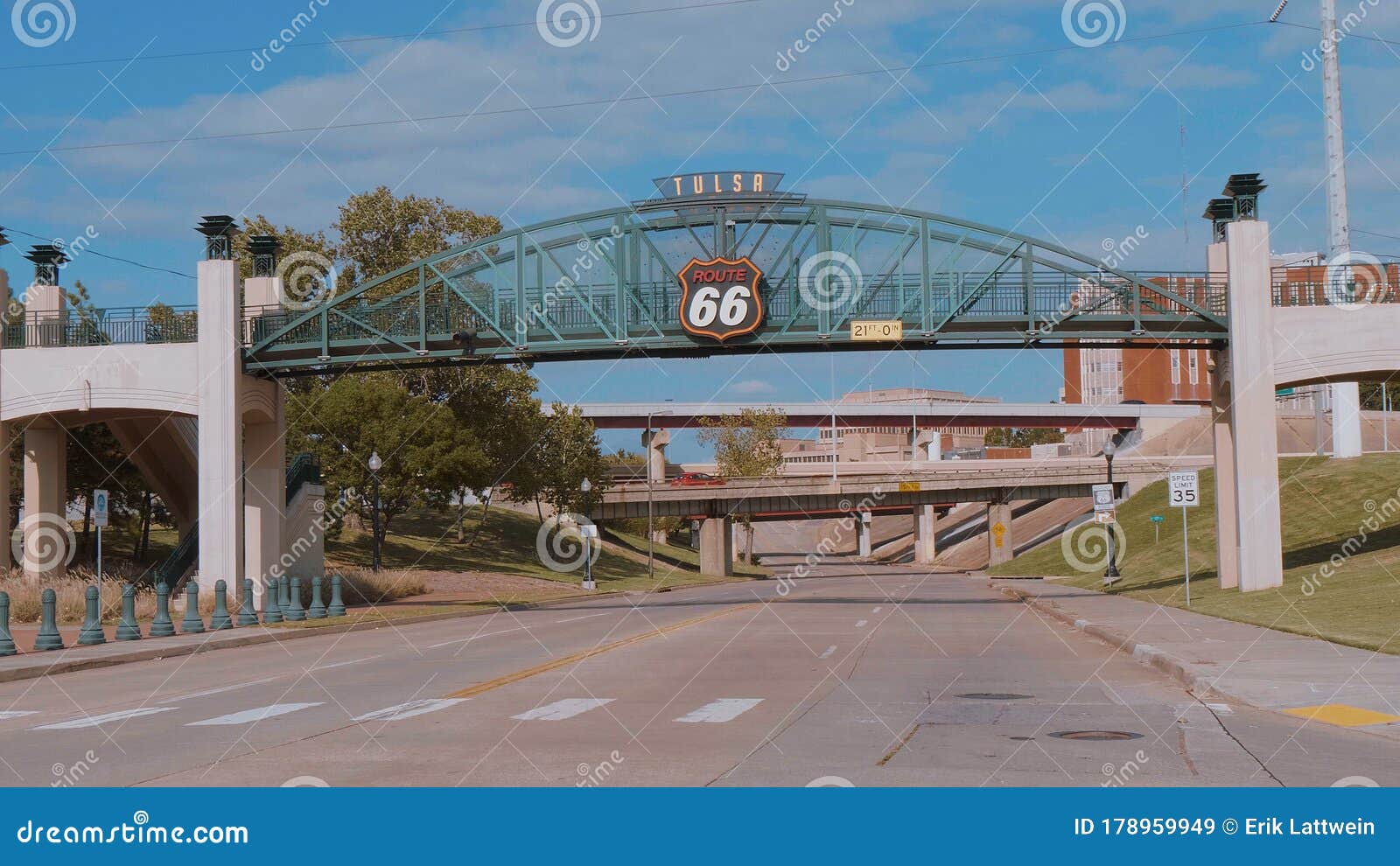 Famous Bridge Over Route 66 in Tulsa - TULSA-OKLAHOMA, OCTOBER 21, 2017 ...