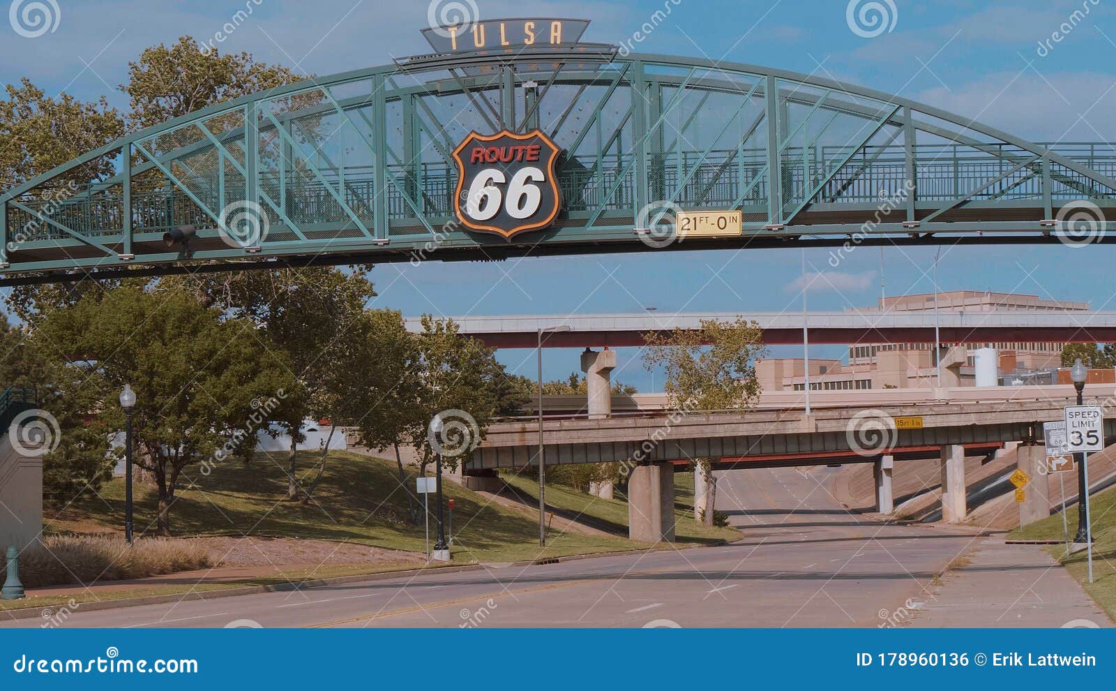 Famous Bridge Over Route 66 in Tulsa - TULSA-OKLAHOMA, OCTOBER 21, 2017 ...