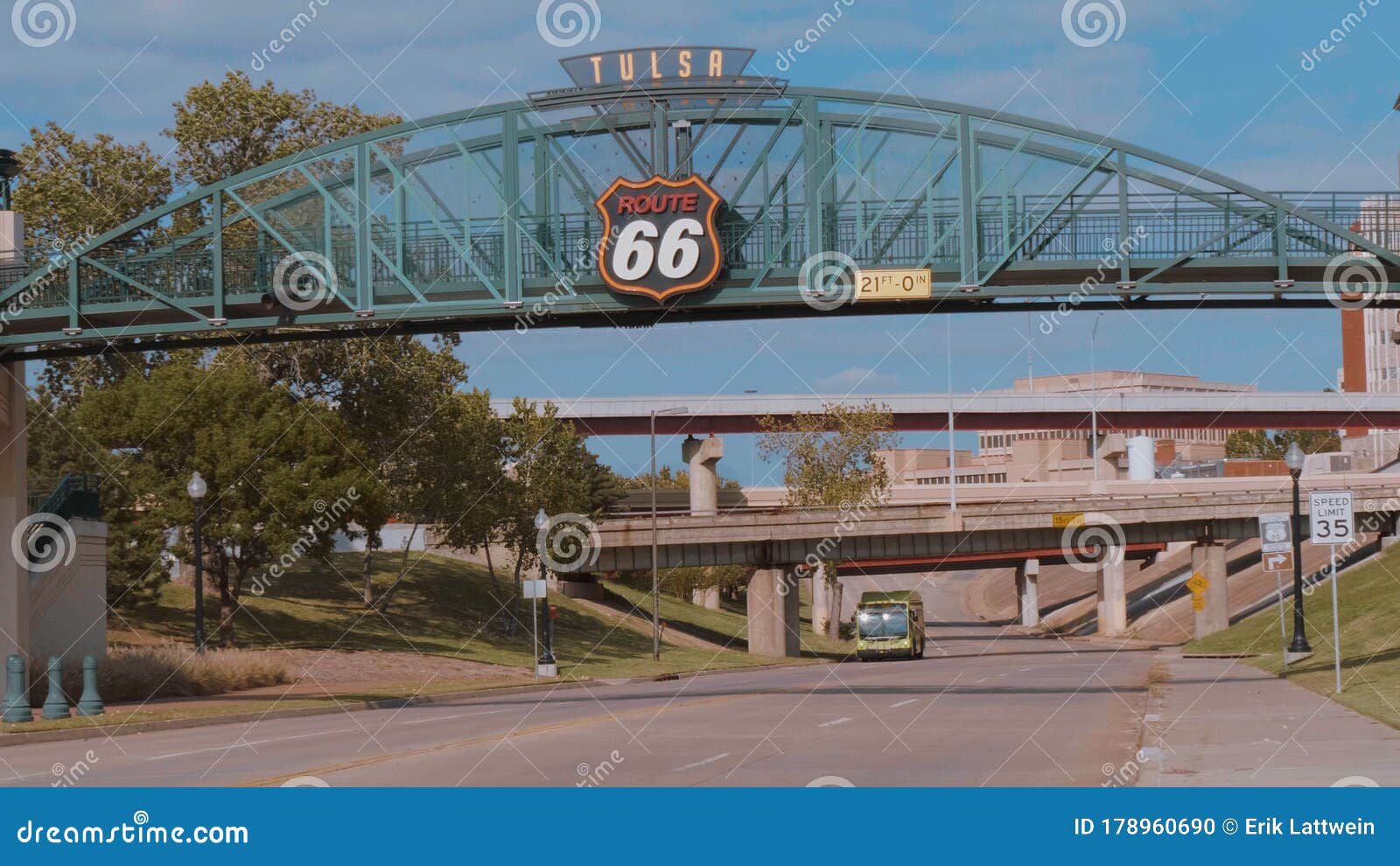 Famous Bridge Over Route 66 in Tulsa - TULSA-OKLAHOMA, OCTOBER 21, 2017 ...