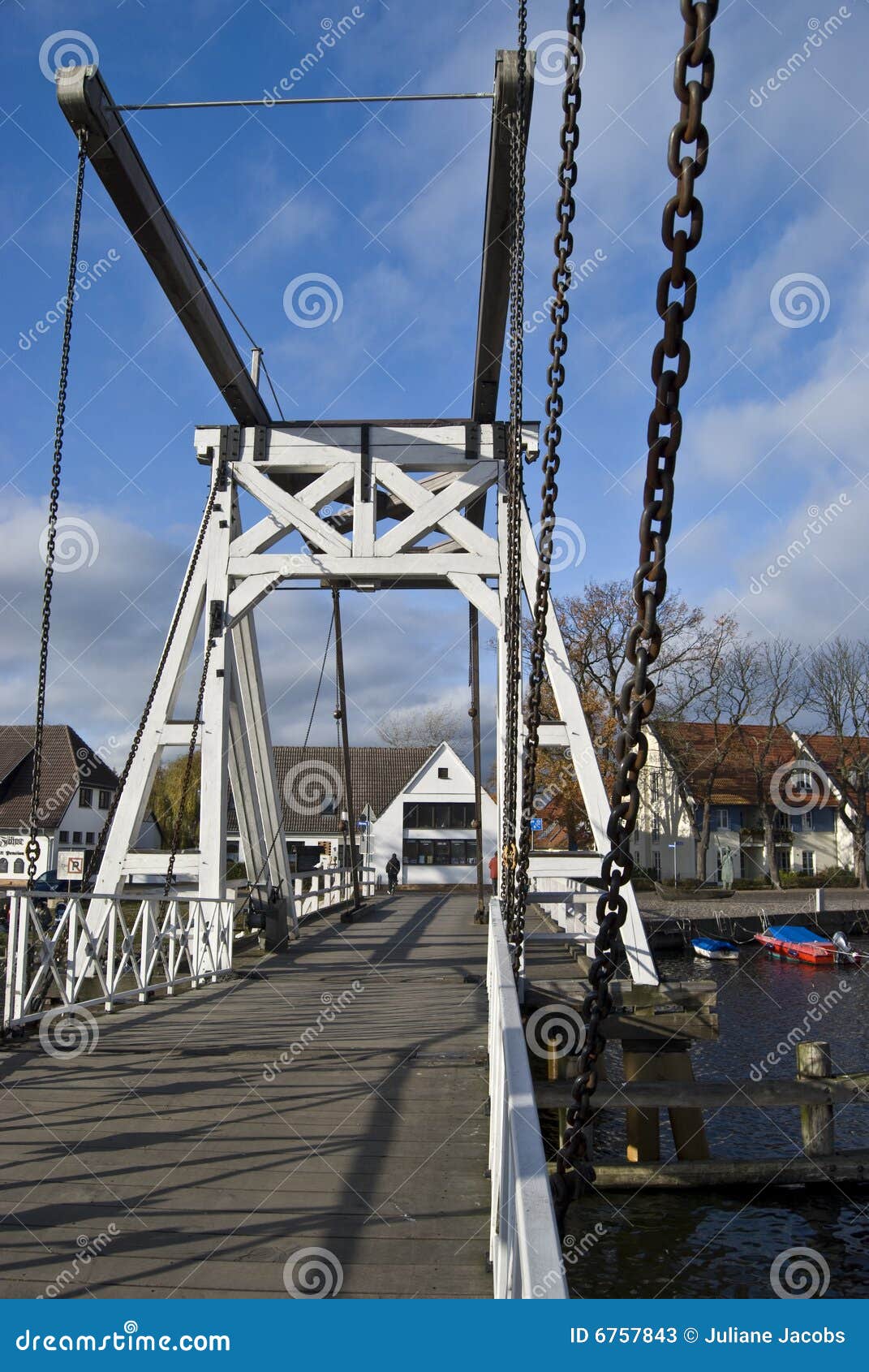 Famous bridge in Wieck stock image. Image of houses, white - 6757843