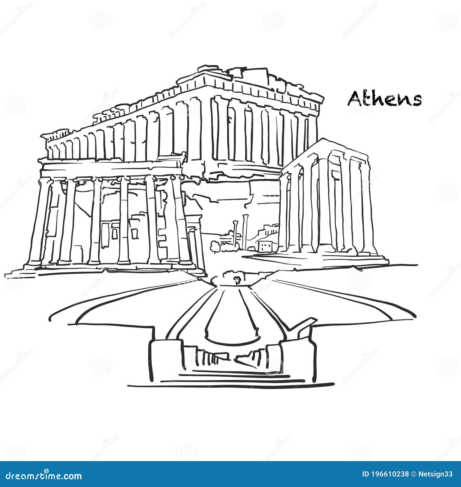 Athens Vector Skyline | CartoonDealer.com #74018153