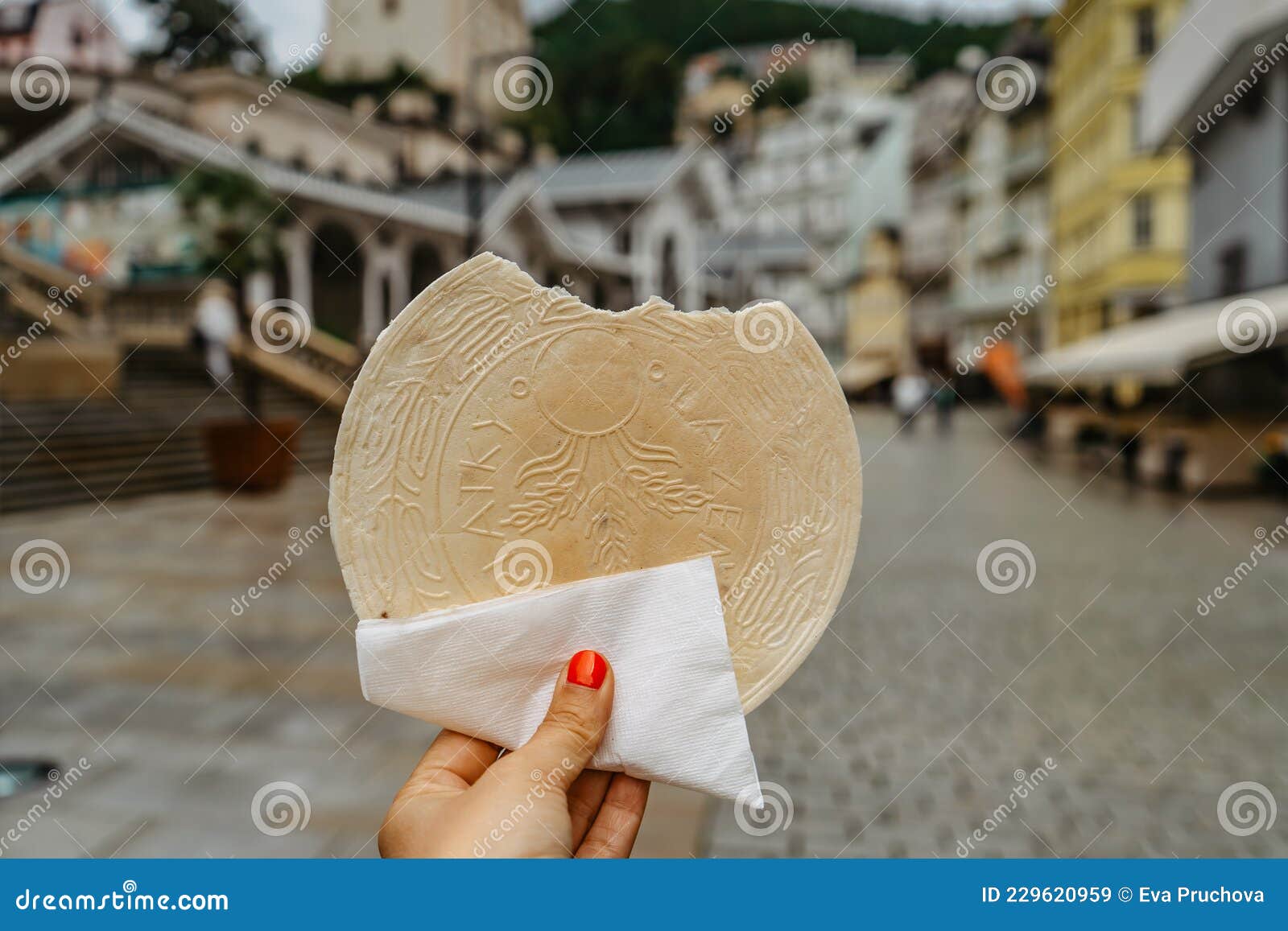 Famous Carlsbad Wafer Cz Lazenske Oplatky Originated In 1867 Woman