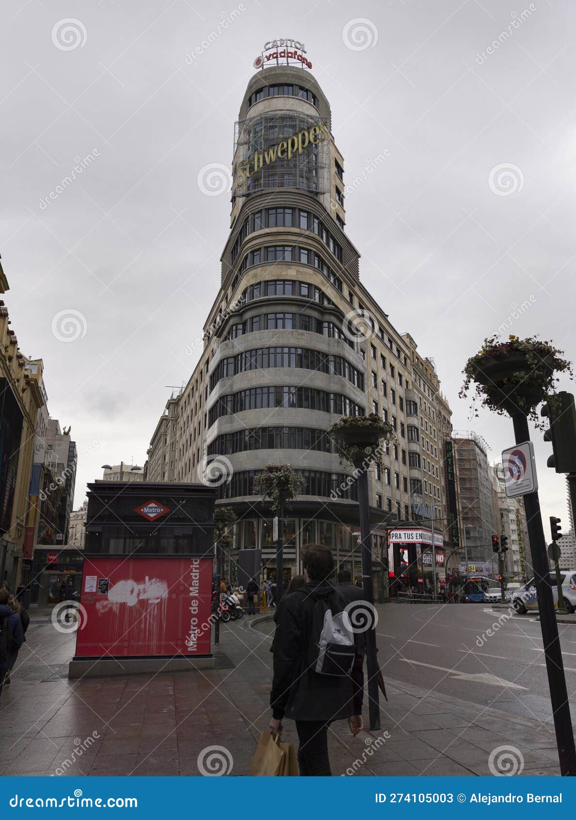 Famous Carrion Building Corner at Madrid Downtown Editorial Stock Photo ...