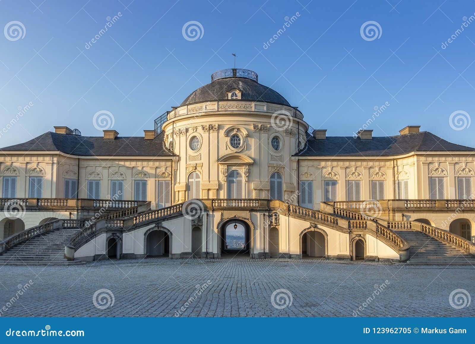 The Famous Castle Solitude at Stuttgart Germany Stock Image - Image of ...
