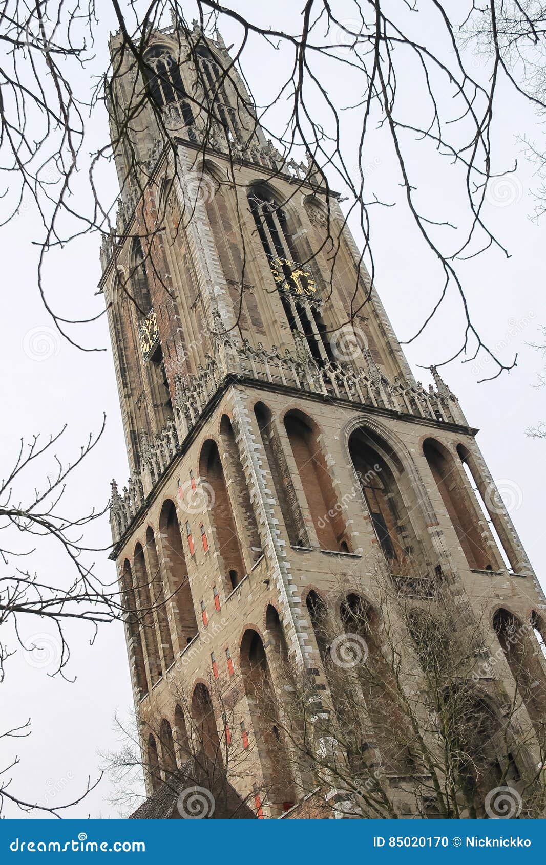 Famous Cathedral Tower in Utrecht Stock Photo - Image of european ...