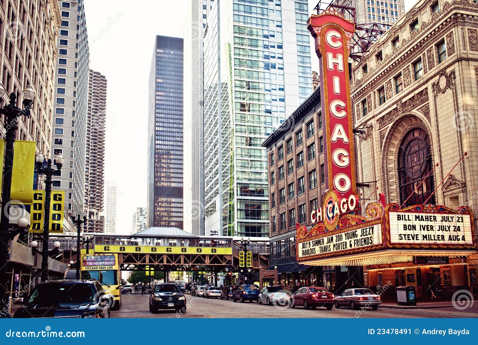The Famous Chicago Theater in Chicago, Illinois. Editorial Photo ...